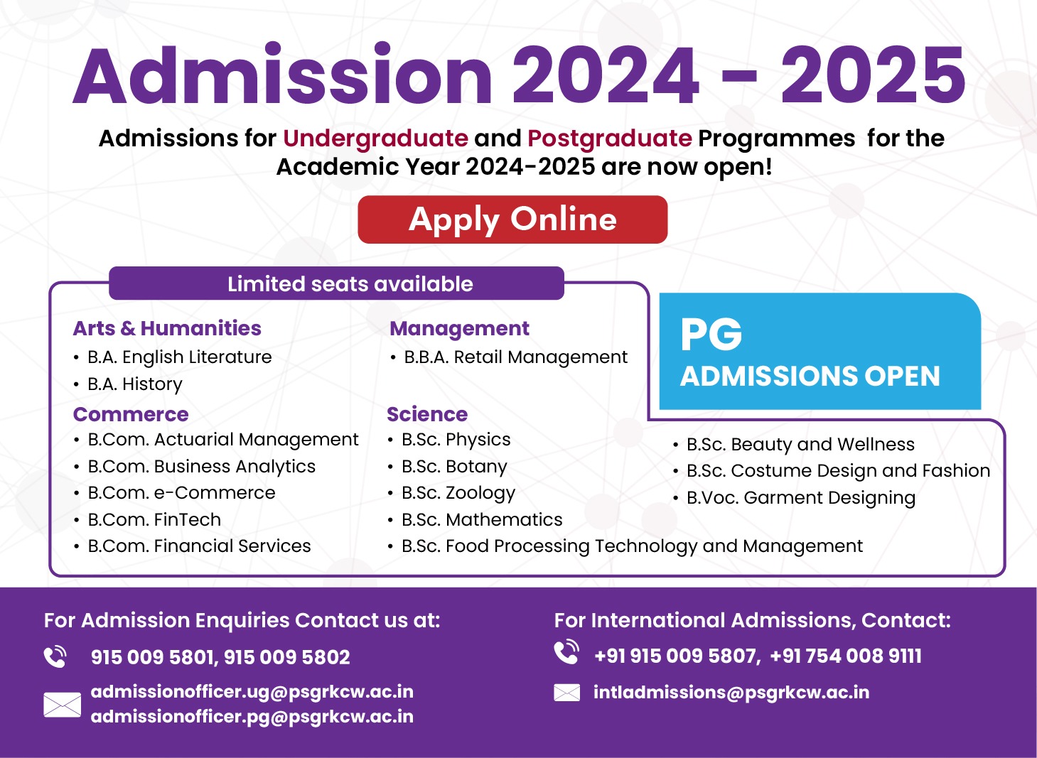 Best Arts And Science College For Women | Coimbatore| Tamil Nadu | PSGRKCW