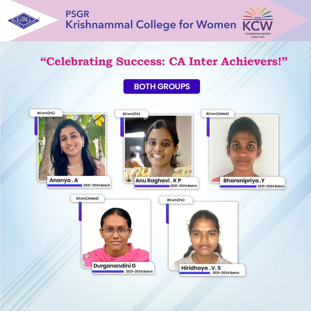 CA Inter Examinations - PSGRKCW