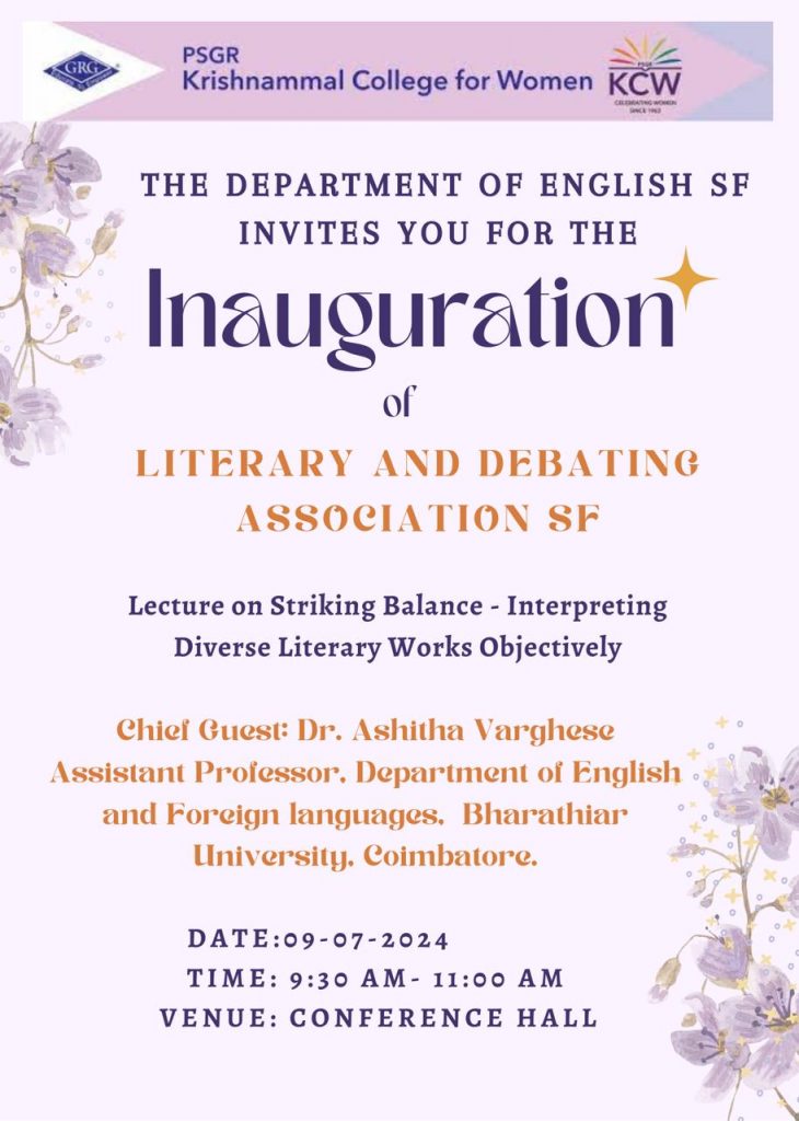Literary and Debating Association Inauguration - PSGRKCW