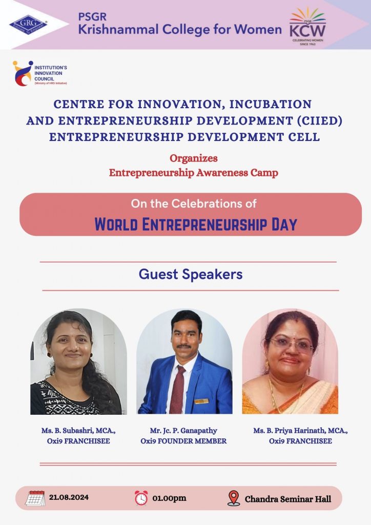 World Entrepreneurship Day - PSGRKCW