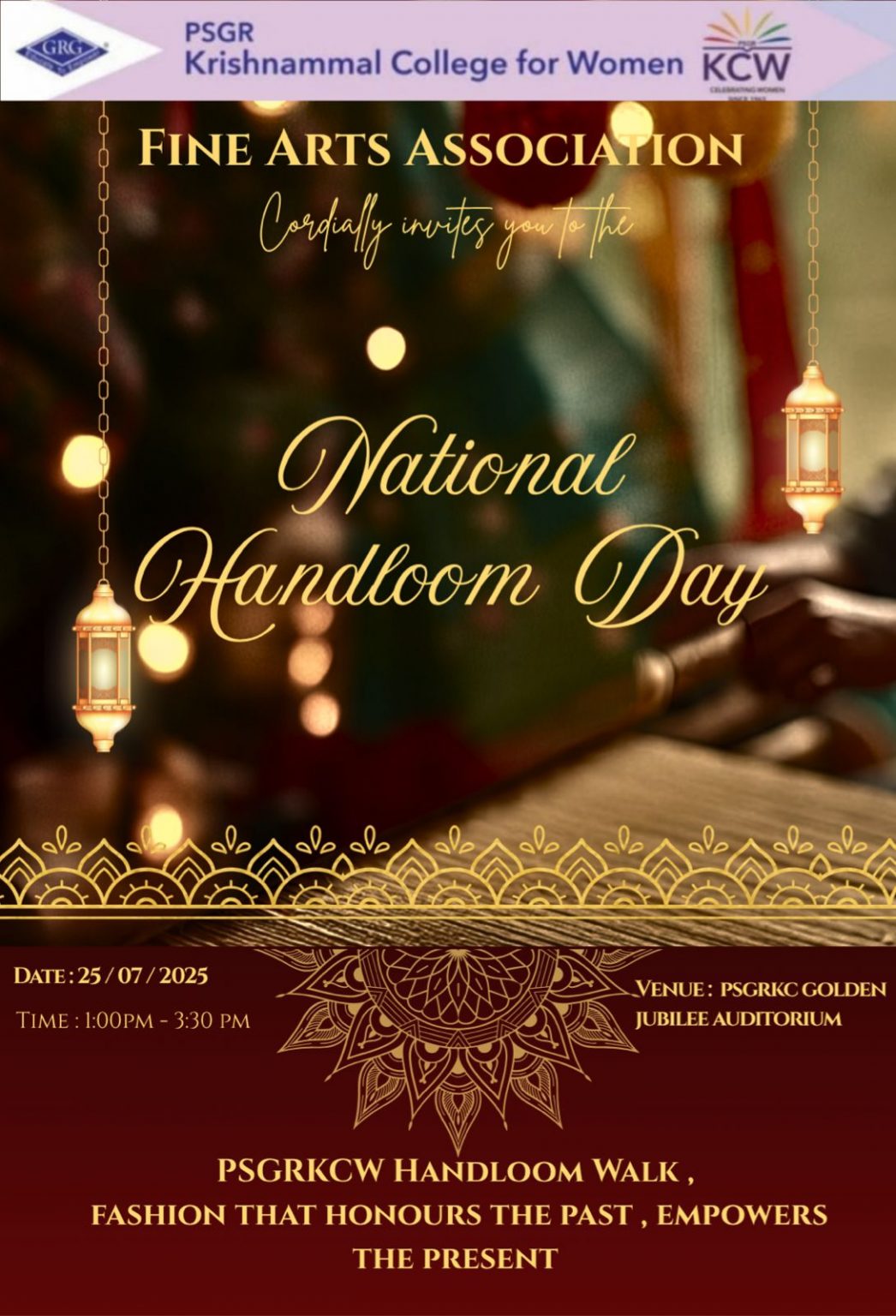 National Handloom Day - PSGRKCW