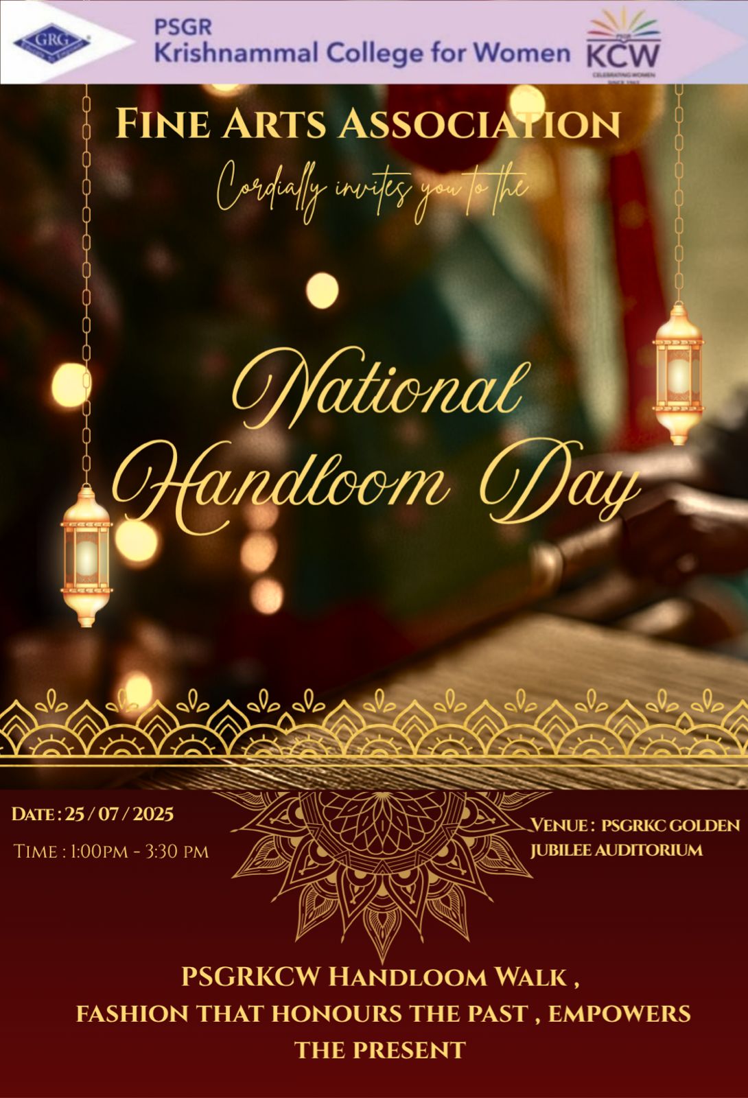 National Handloom Day - PSGRKCW