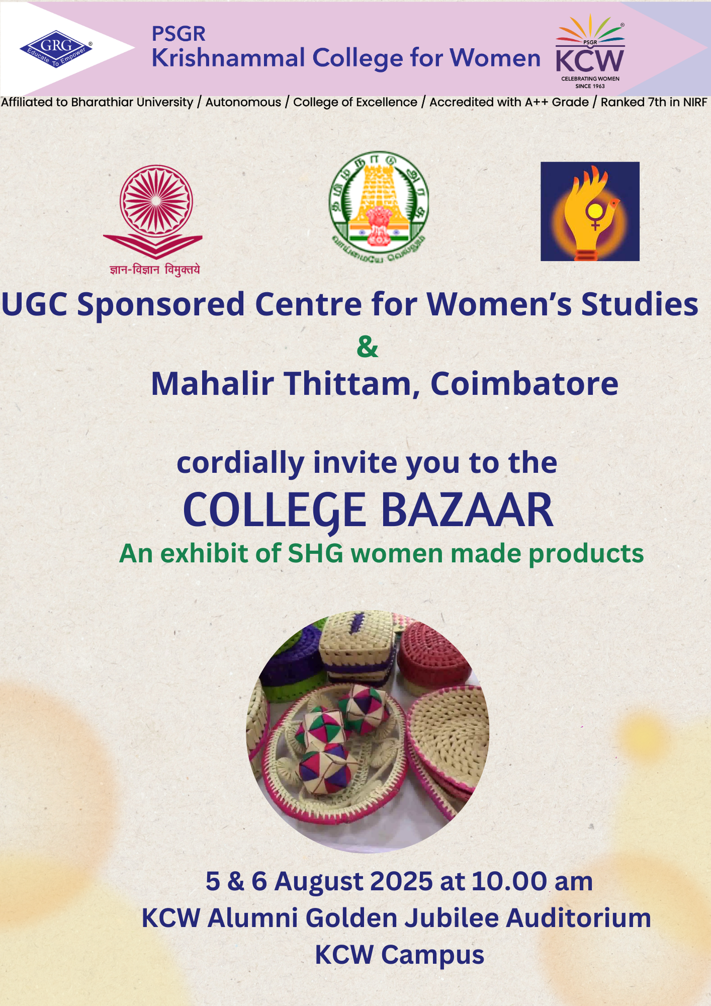 College Bazaar - PSGRKCW
